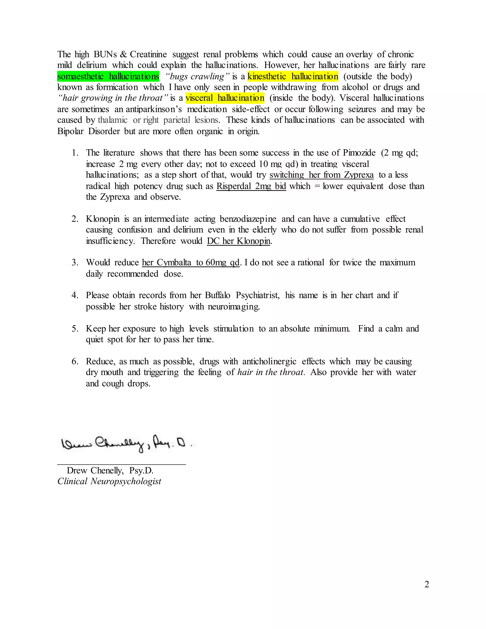 Somaesthetic Hallucinations | DOCX