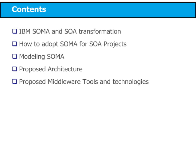 SOA Project Design - IBM SOMA | PPT