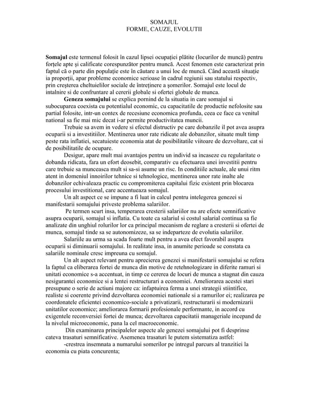Somajul forme, cauze, evolutii | DOC