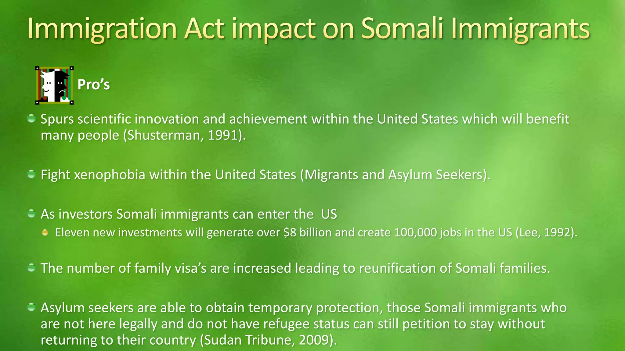 Somali immigration power point | PPTX