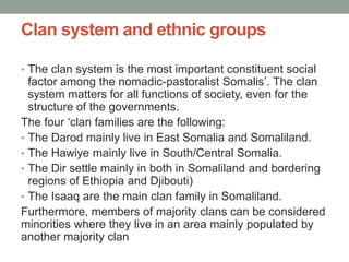 Somali people culture | PPTX | Genealogy and Ancestry | Hobbies & Interests