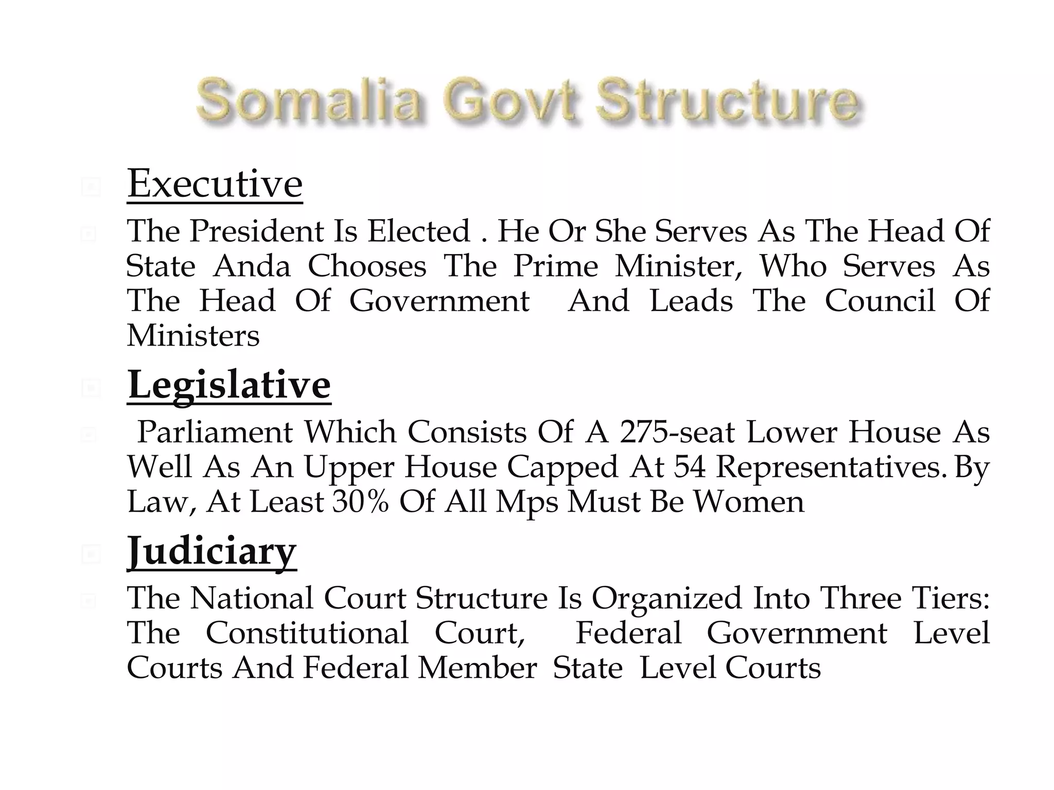 Somali resources and government structure | PPTX