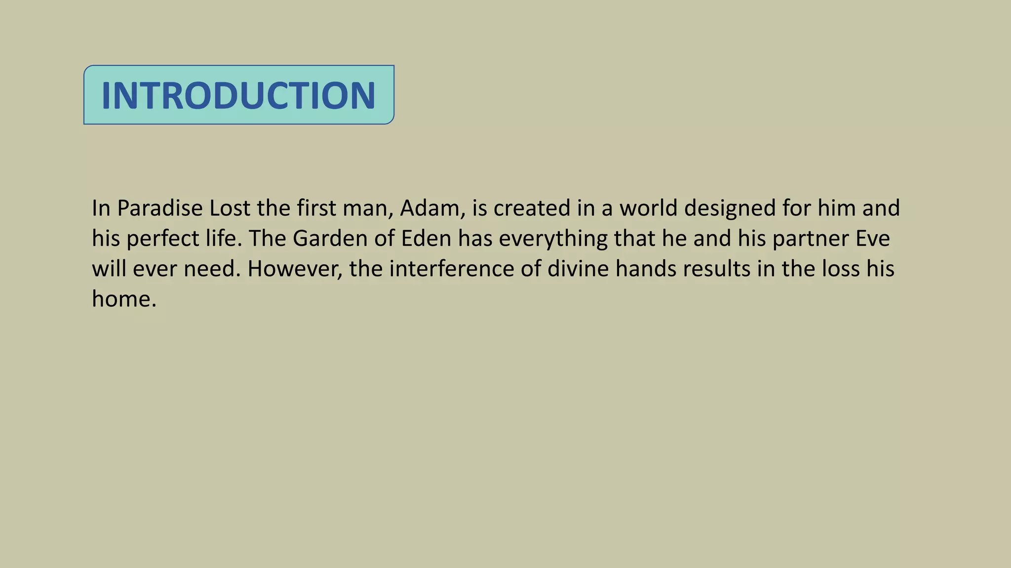 Who Is The Hero Adam or Eve ? | PPT