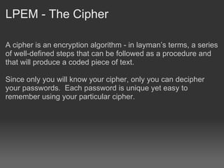 So Many Passwords So Little Mind | PPT