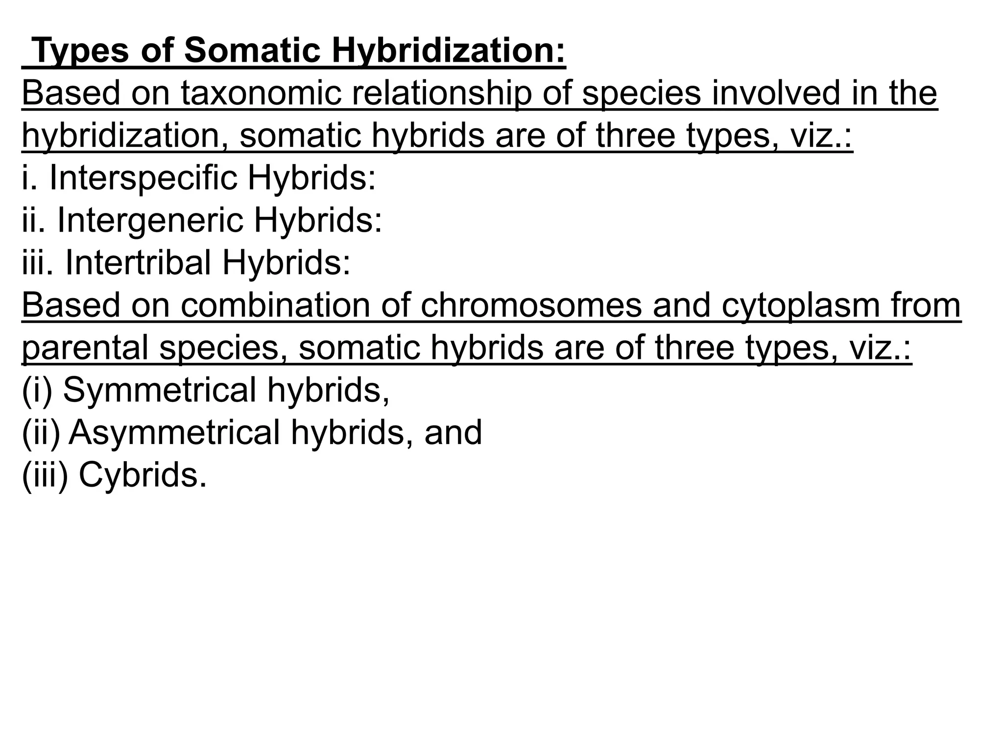 somatic Hybridization and it's significance | PPTX