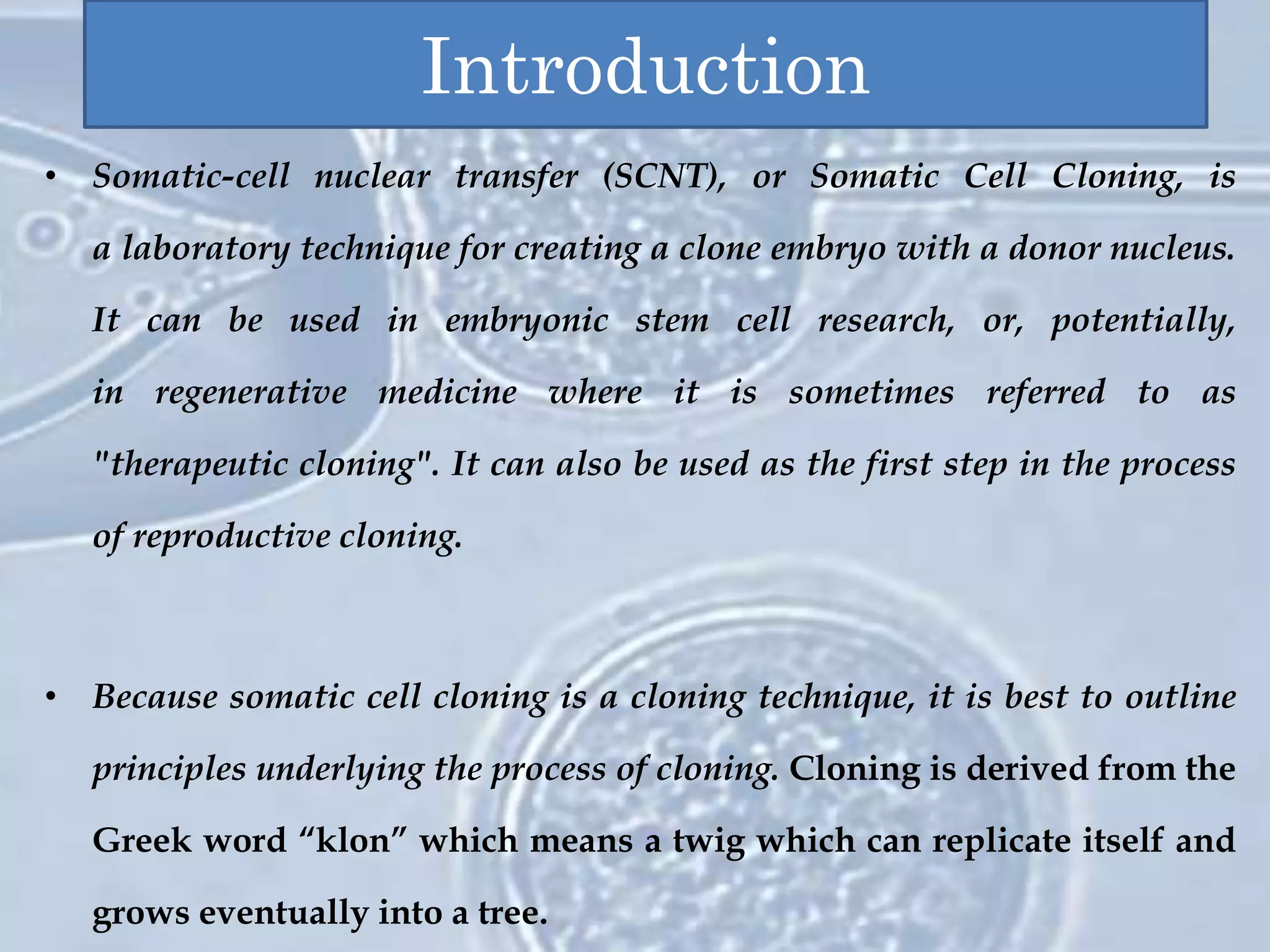 Somatic cell cloning | PPTX