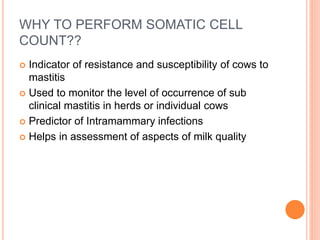 Somatic cell count | PPTX