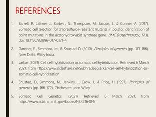 Somatic cell genetics | PPTX