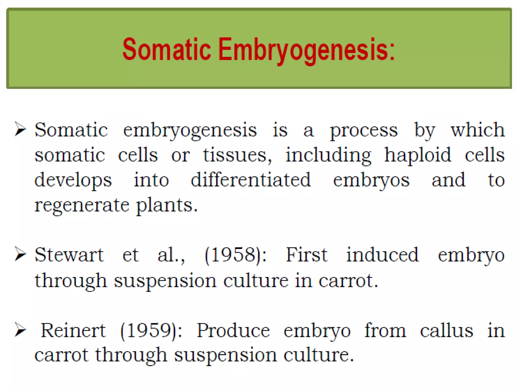 Somatic embryogenesis | PPTX