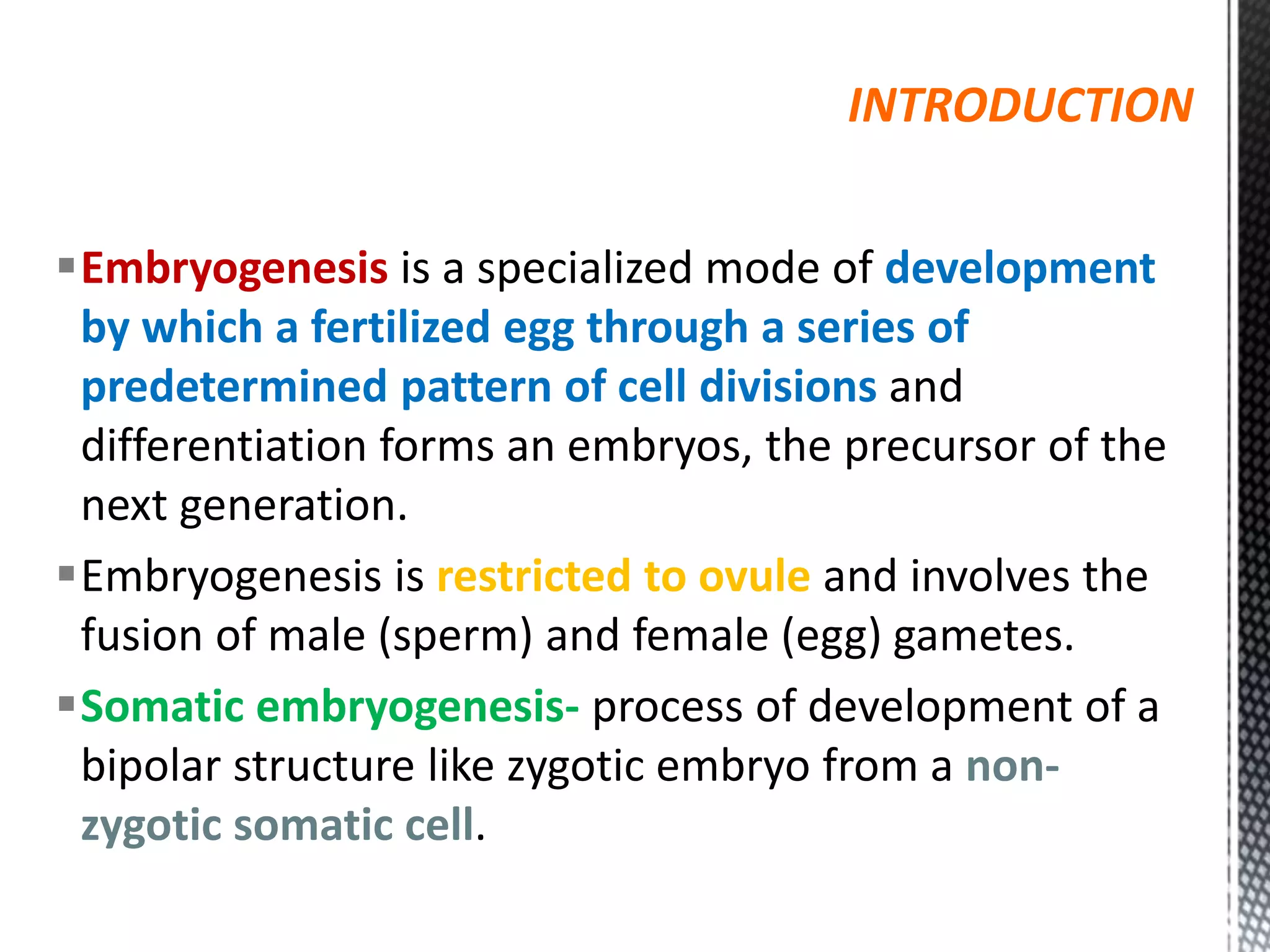 Somatic embryogenesis | PPTX