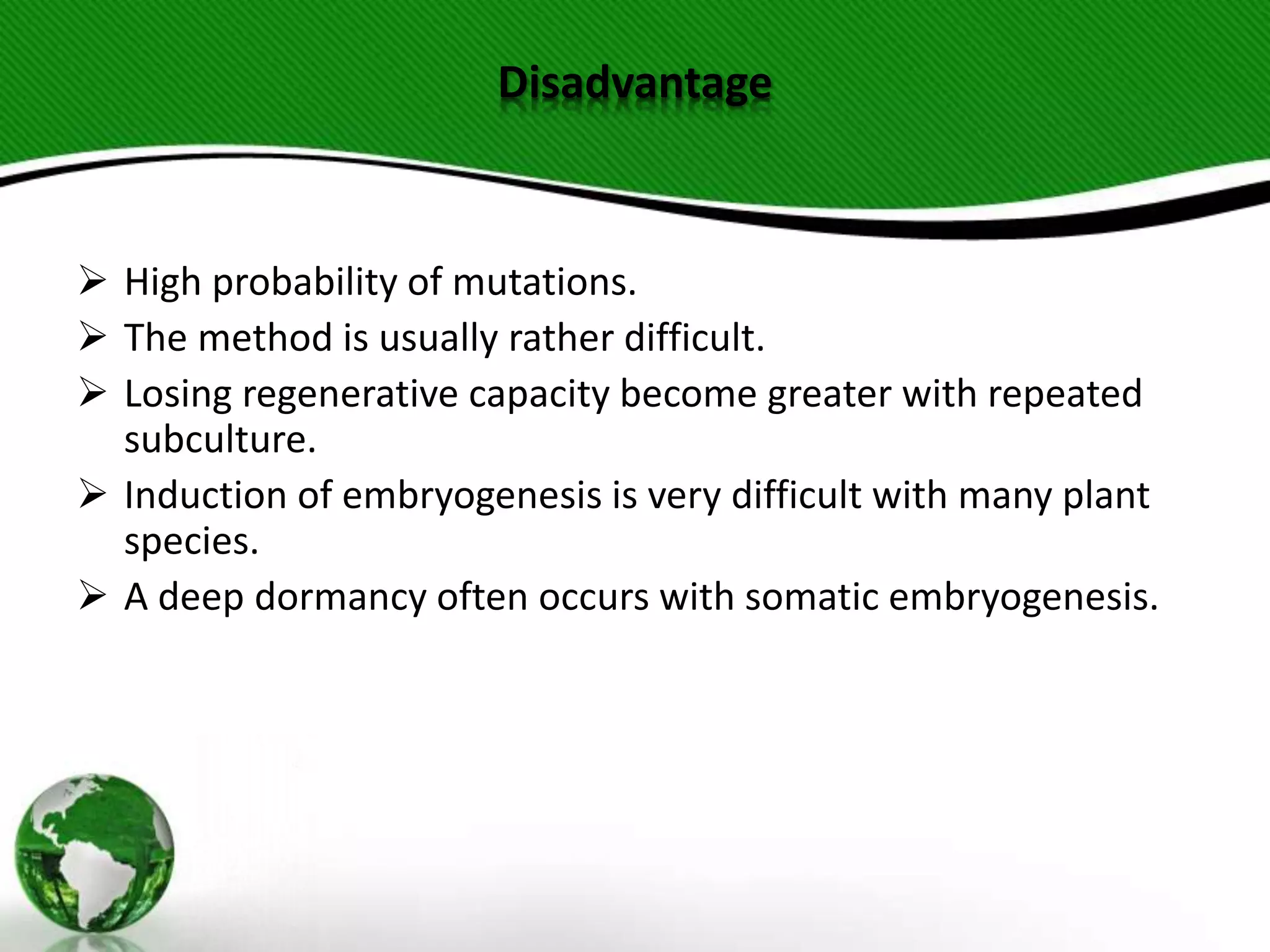 Somatic embryogenesis, in plant tissue culture 2 | PPTX