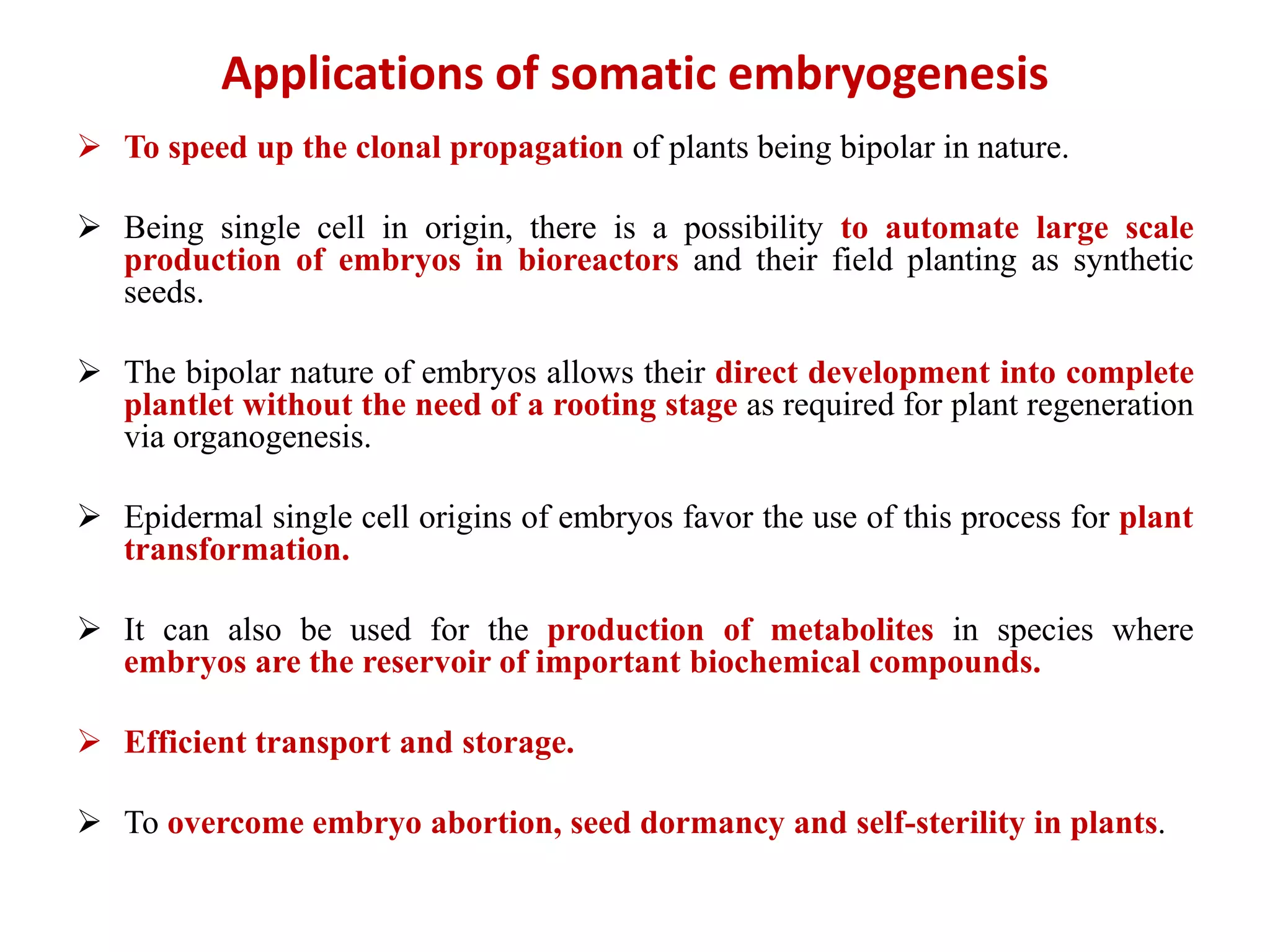 Somatic embryogenesis and artificial seed production | PPTX