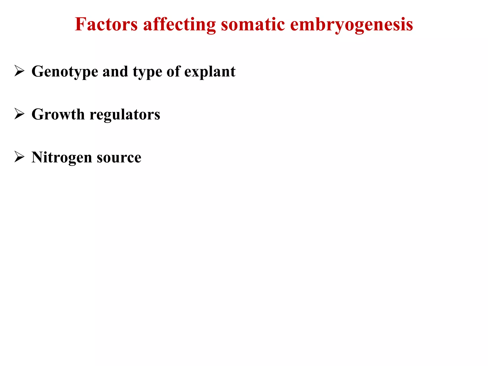 Somatic embryogenesis and artificial seed production | PPTX