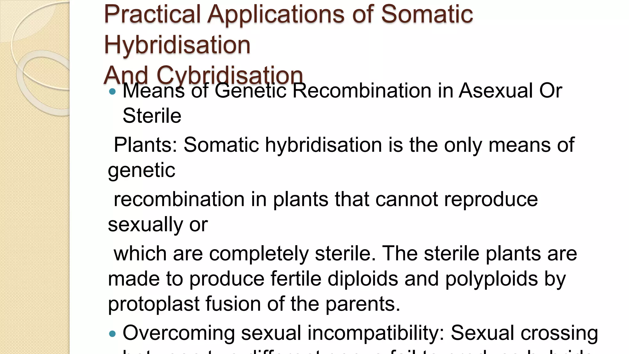 Somatic hybridisation | PPTX