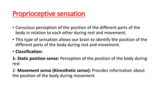 Somatic mechanoceptive sensation.hussein f. sakr | PPTX
