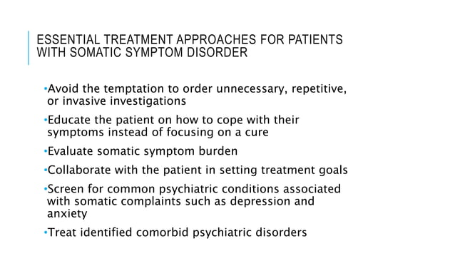 Somatic symptom and related disorder | PPTX | Physical Therapy | Wellness