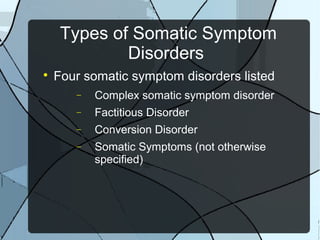 Somatic symptom disorder | PPT