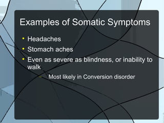 Somatic symptom disorder | PPT