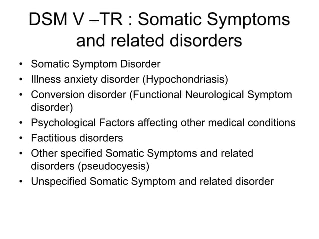 somatic symptom disorder.ppt | Physical Therapy | Wellness