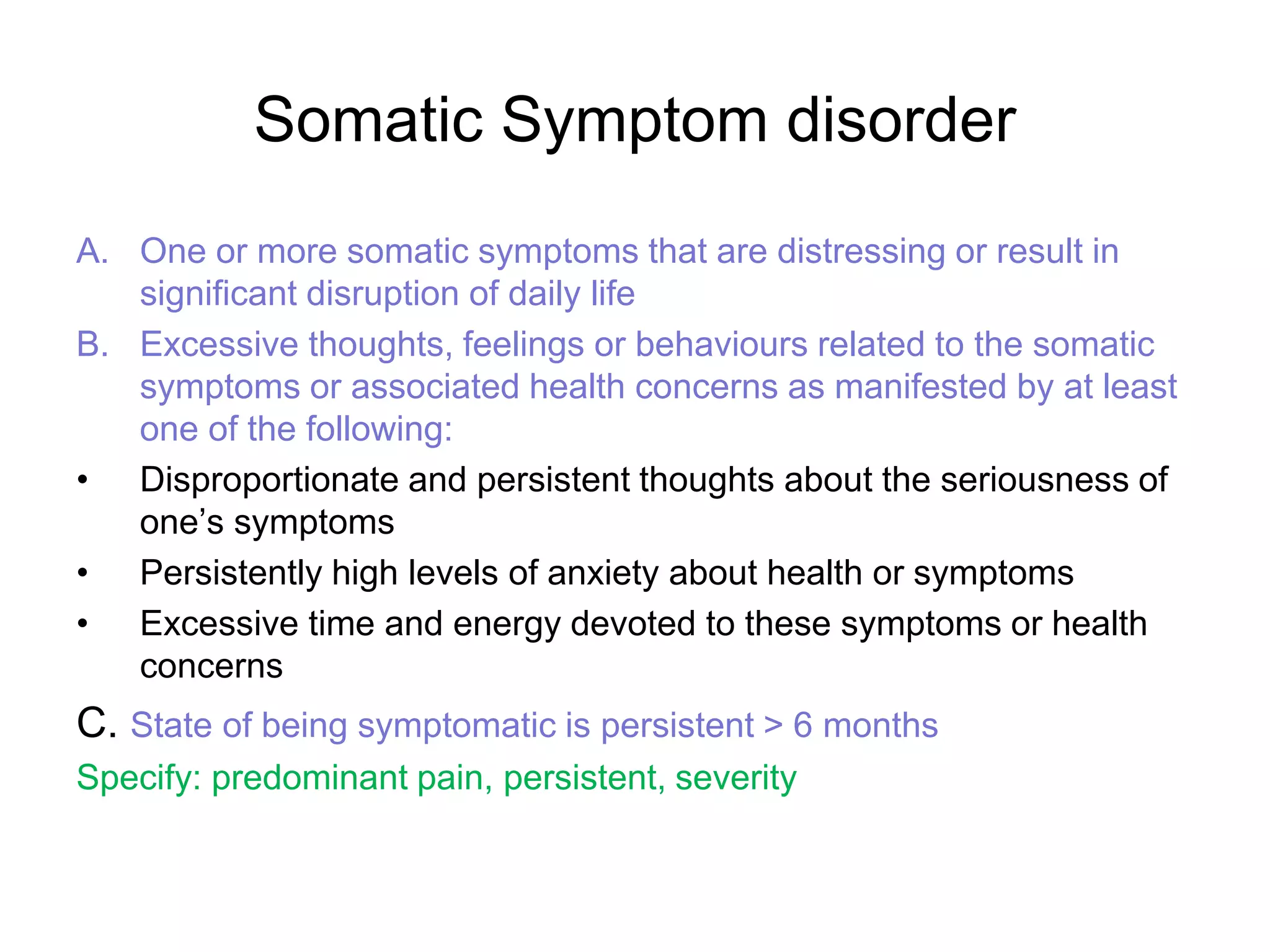 somatic_symptoms_and_related_disorders.ppt | Physical Therapy | Wellness