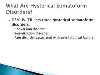 Somatization disorder | PPTX