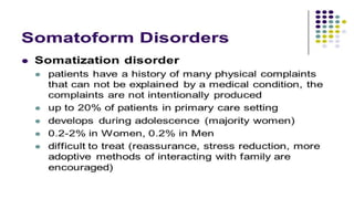 Somatization disorder | PDF