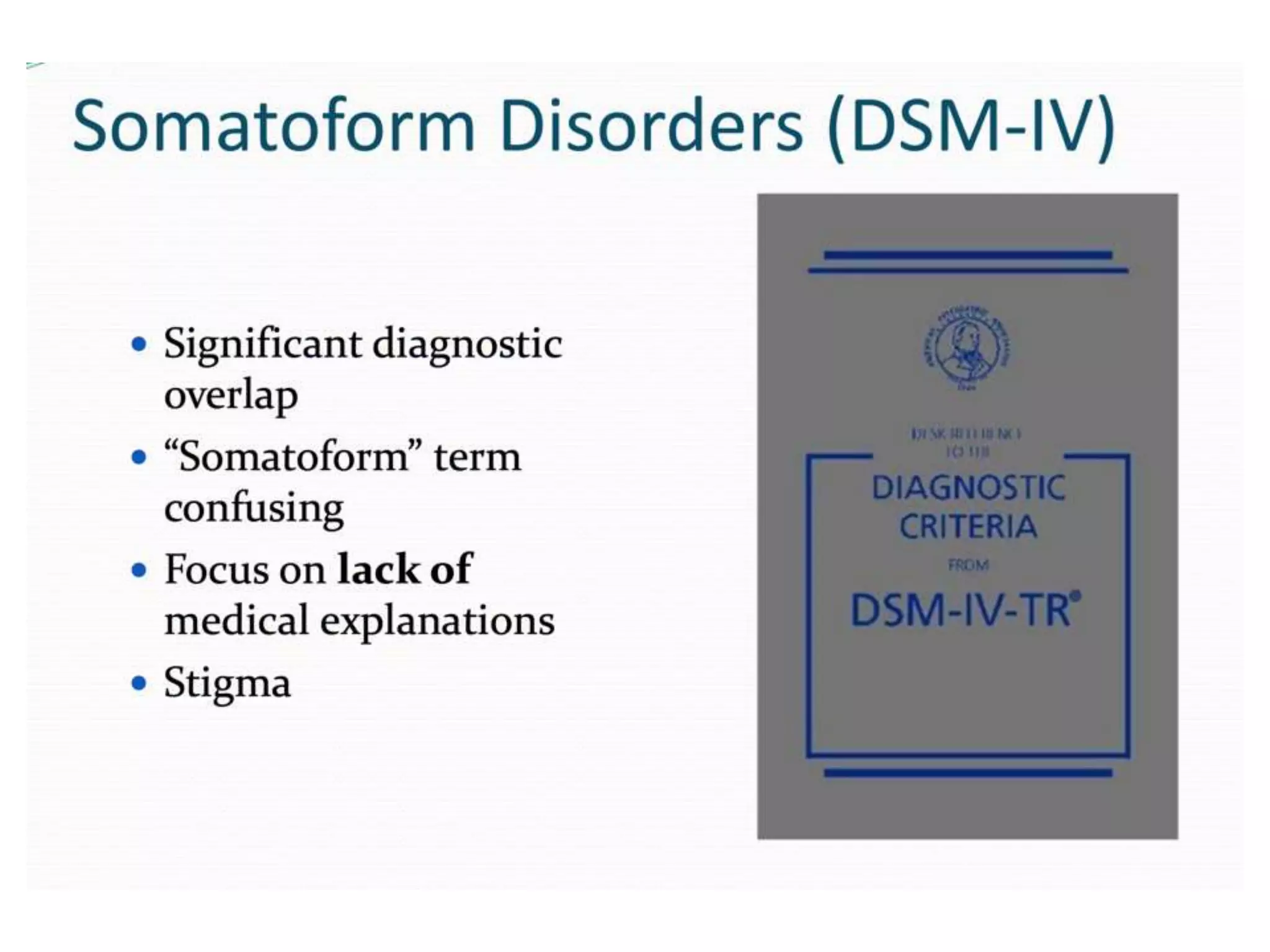 Somatoform disorders DSM 5 | PPTX