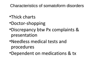 Somatoform disorders | PPT