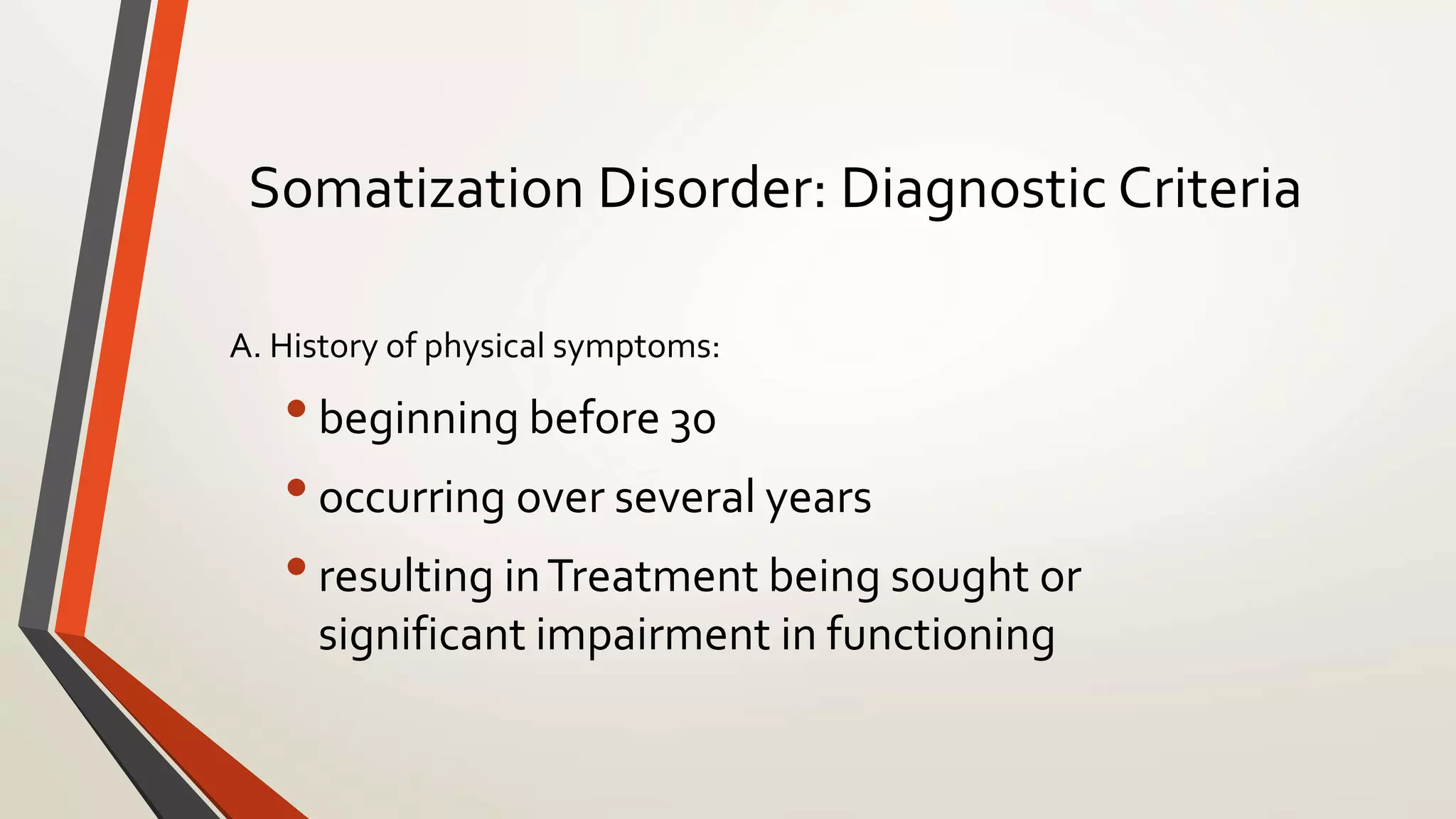Somatoform disorders | PPTX