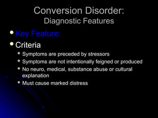 lecture notes on somatoform-disorders ppt | PPT