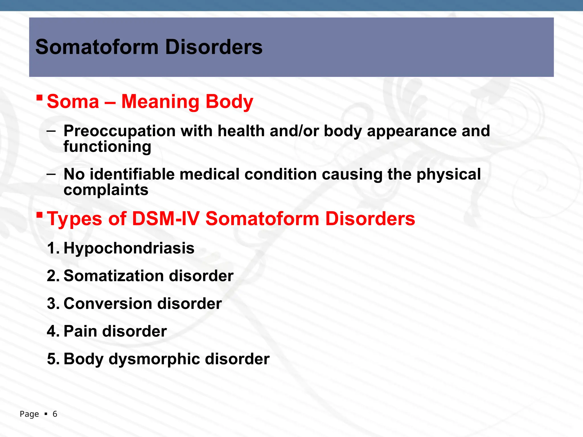 somatoform and dissociative disorders .ppt