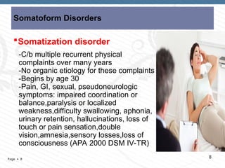 somatoform and dissociative disorders .ppt