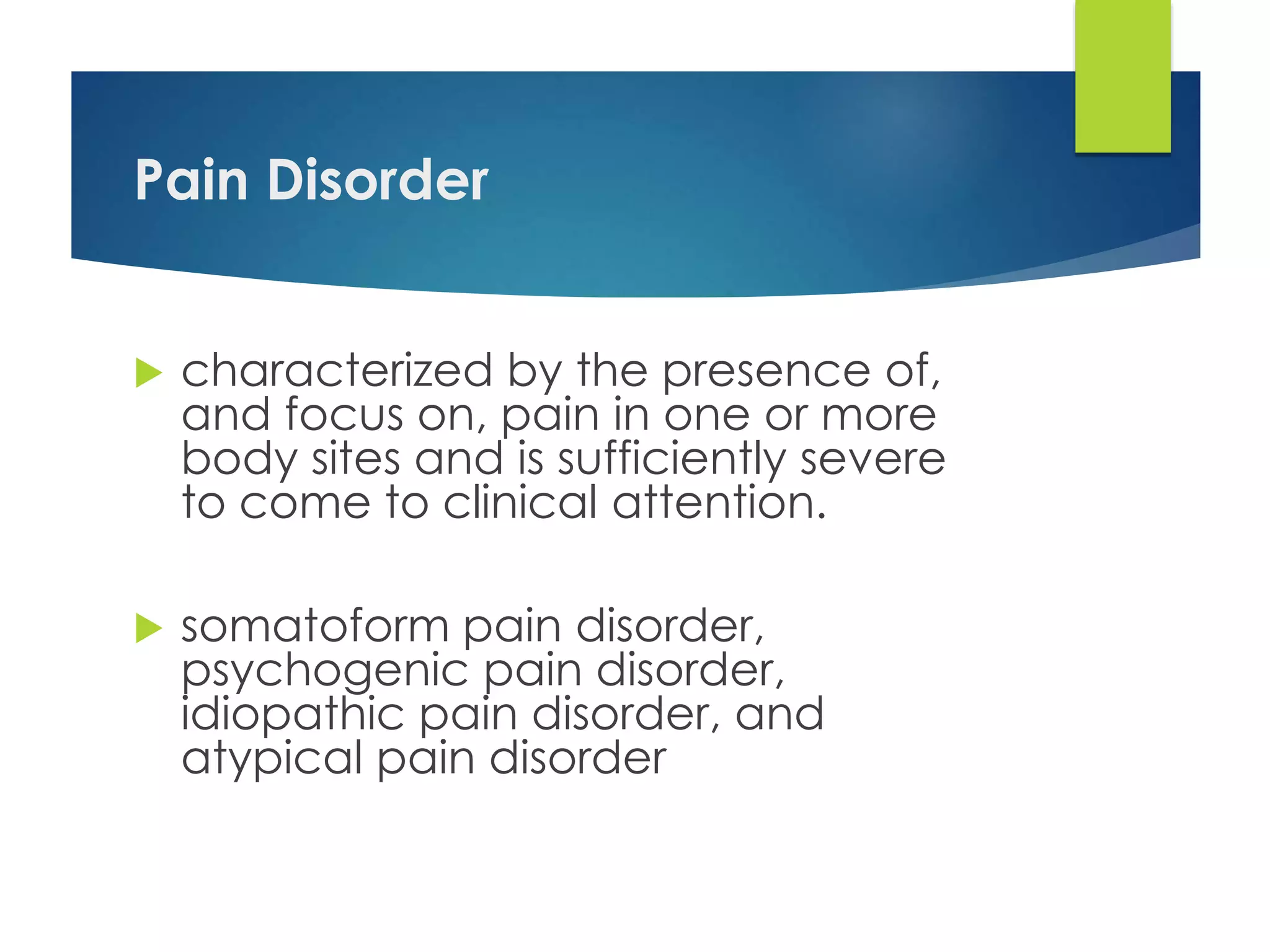Somatoform disorder | PPT