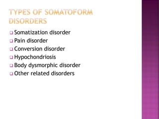 Somatoform disorder | PDF