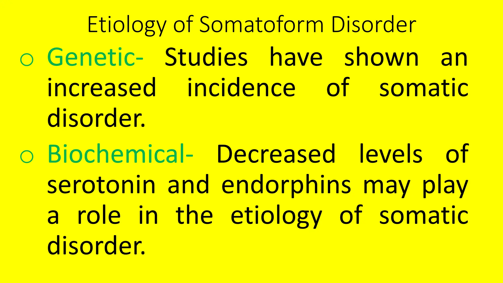 Somatoform Disorder, somatic symptoms and other types | PPTX