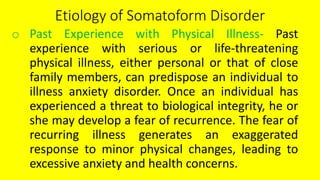 Somatoform Disorder, somatic symptoms and other types | PPTX