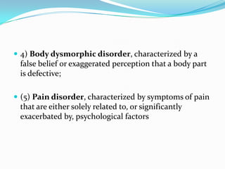 Somatoform disorders | PPTX | Physical Therapy | Wellness