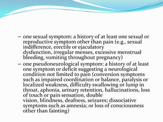 Somatoform disorders | PPTX