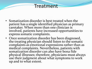 Somatoform disorders | PPTX