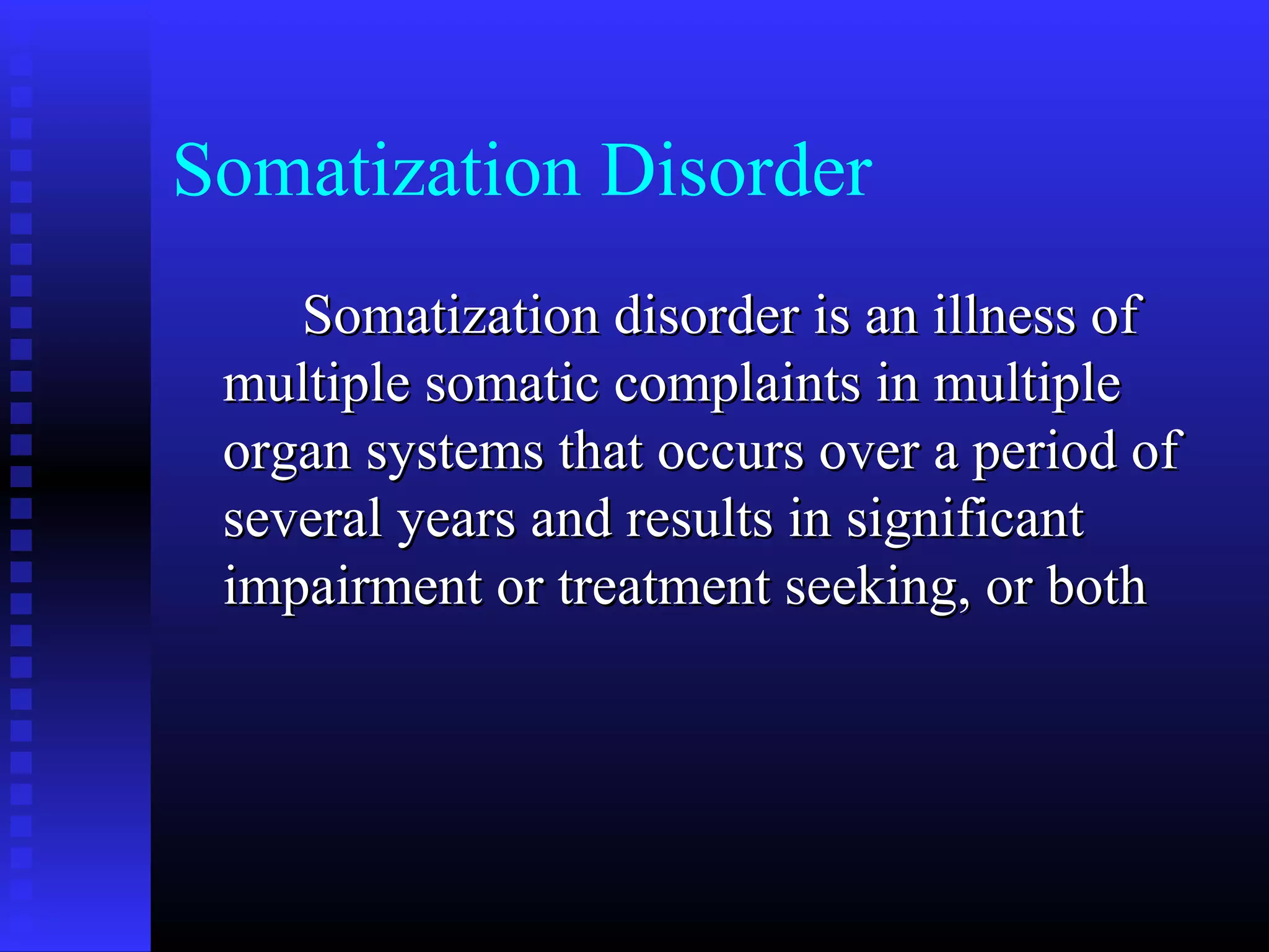 Somatoform disorders | PPT