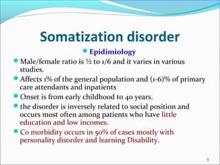 psychiatry.Somatoform disorders animation part i.(dr.nzar) | PPT
