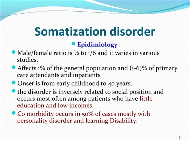 psychiatry.Somatoform disorders animation part i.(dr.nzar) | PPT