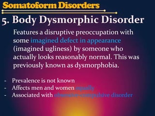 Somatoform & dissociative disorders | PPT