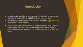 Somatometric experiments | PPTX