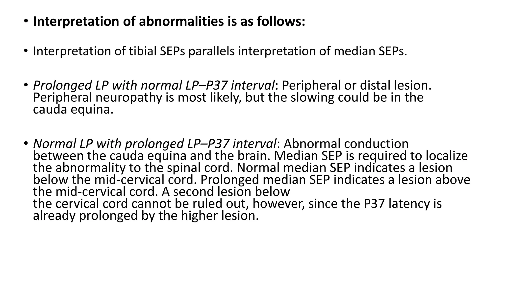 Somatosensory evoked potential | PPTX