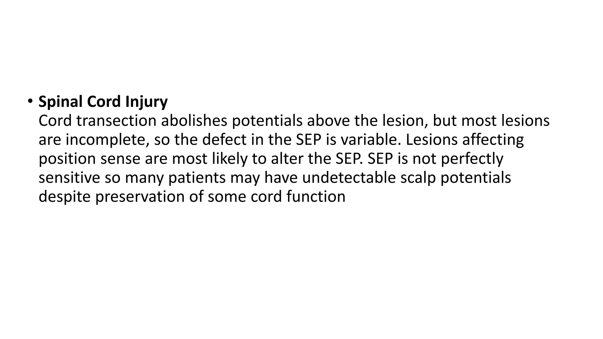 Somatosensory evoked potential | PPTX