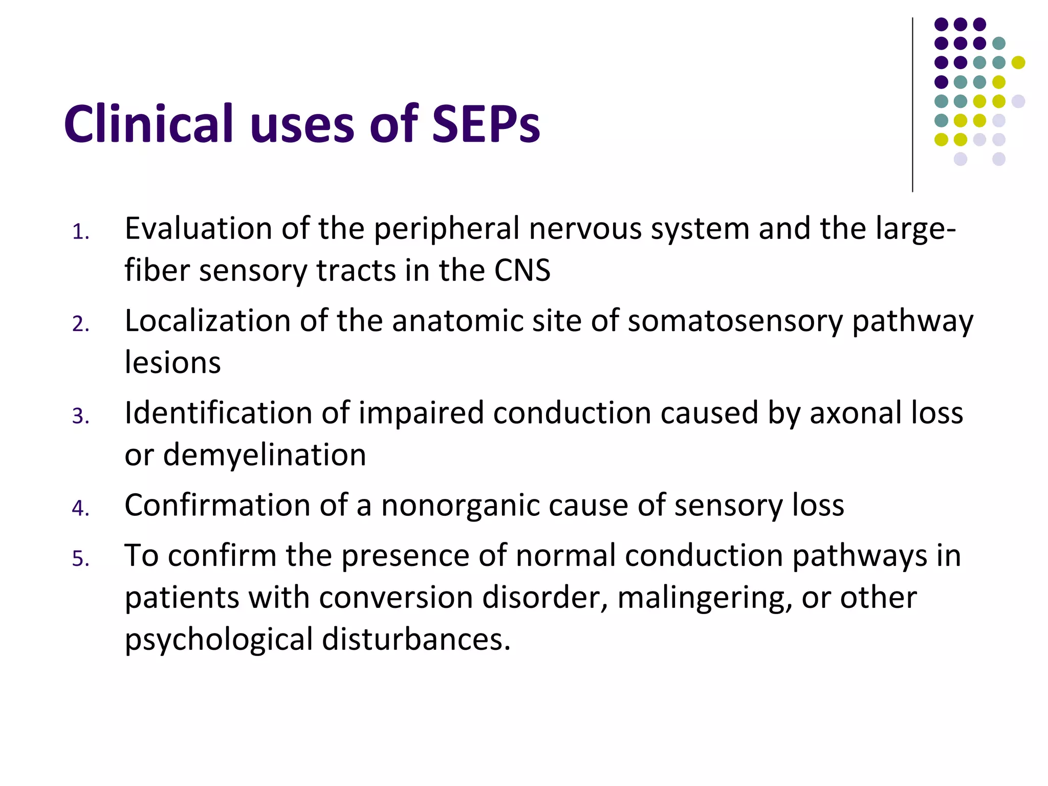Somatosensory evoked potentials | PPTX