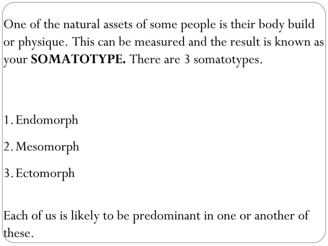 Somatotypes & doms | PPT