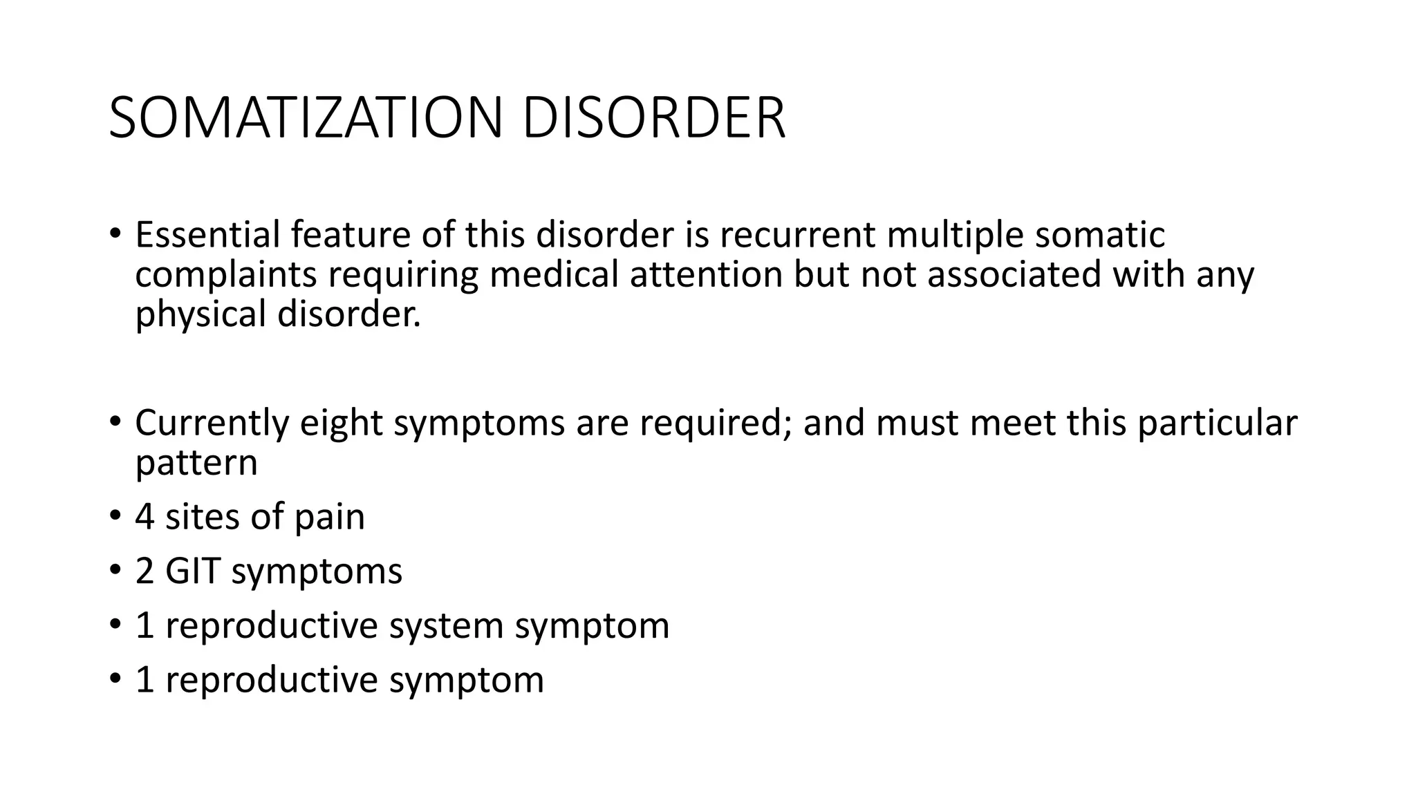 somatozation disorders pptx | PPTX