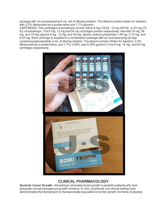Somatropin human growth hormone (HGH) dosage & administration
